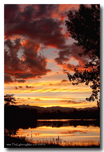 Dramatic Sunset Sky Reflections Photography Print - Longmont ...